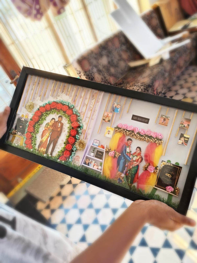 Partition Frame for wedding | Special 3 D Miniature Frame | Wedding ...