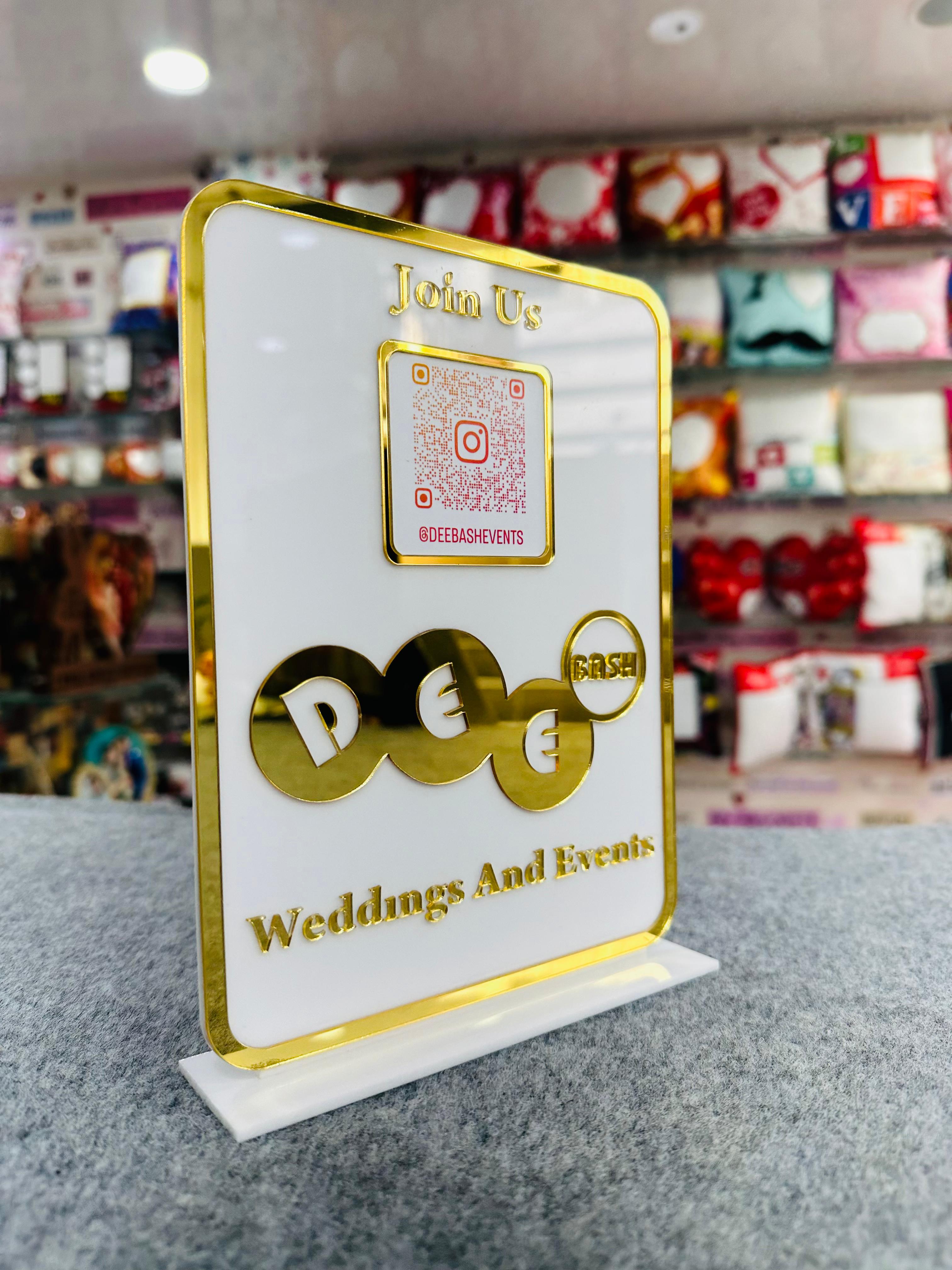 Customized Acrylic QR Standy | Payment Stand | Business QR Scanner | E ...