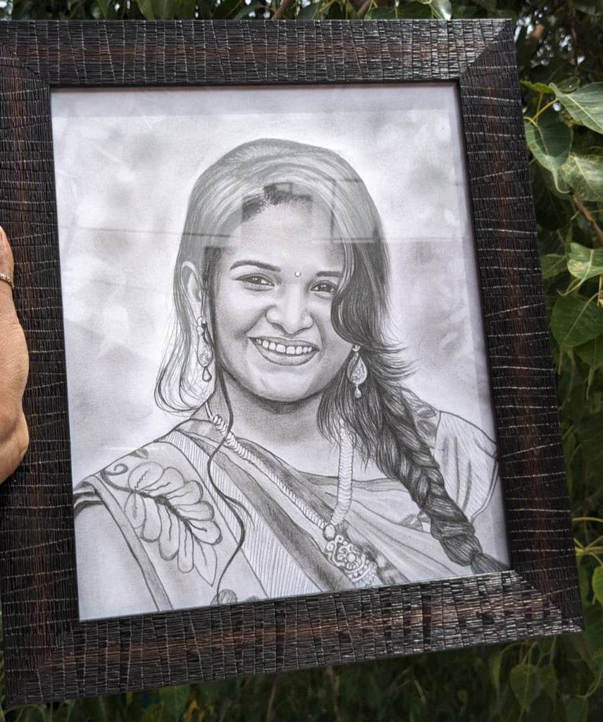 Personalized Drawing Photo Frame | Photo To Sketch | Pencil Sketch Fro ...
