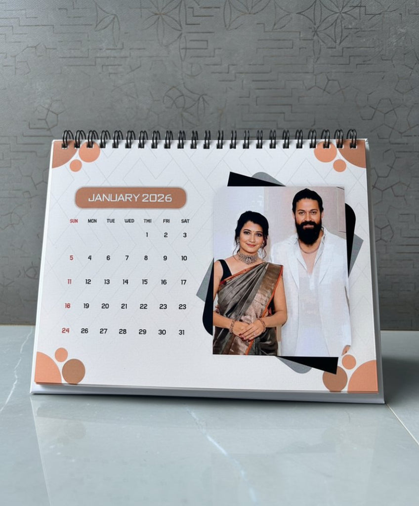 Custom 2026 Table Top Photo Calendar | Personalized Desk Calendar – BBD ...
