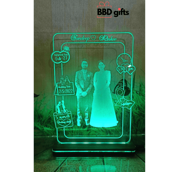 Customized Table Top With LED | Couple gifts | Anniversary gifts ...
