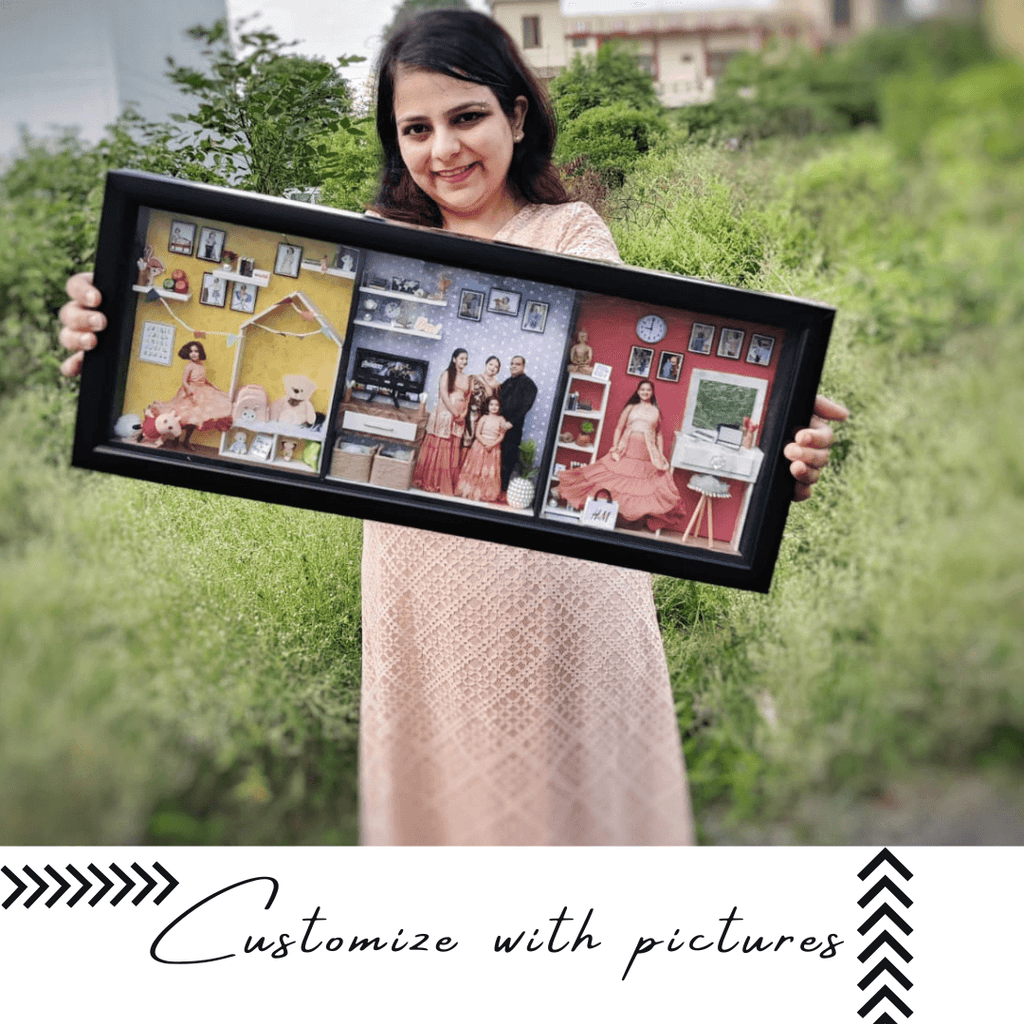 Customized 3 In 1 Handmade Miniature Frame| Miniature frames with pics ...